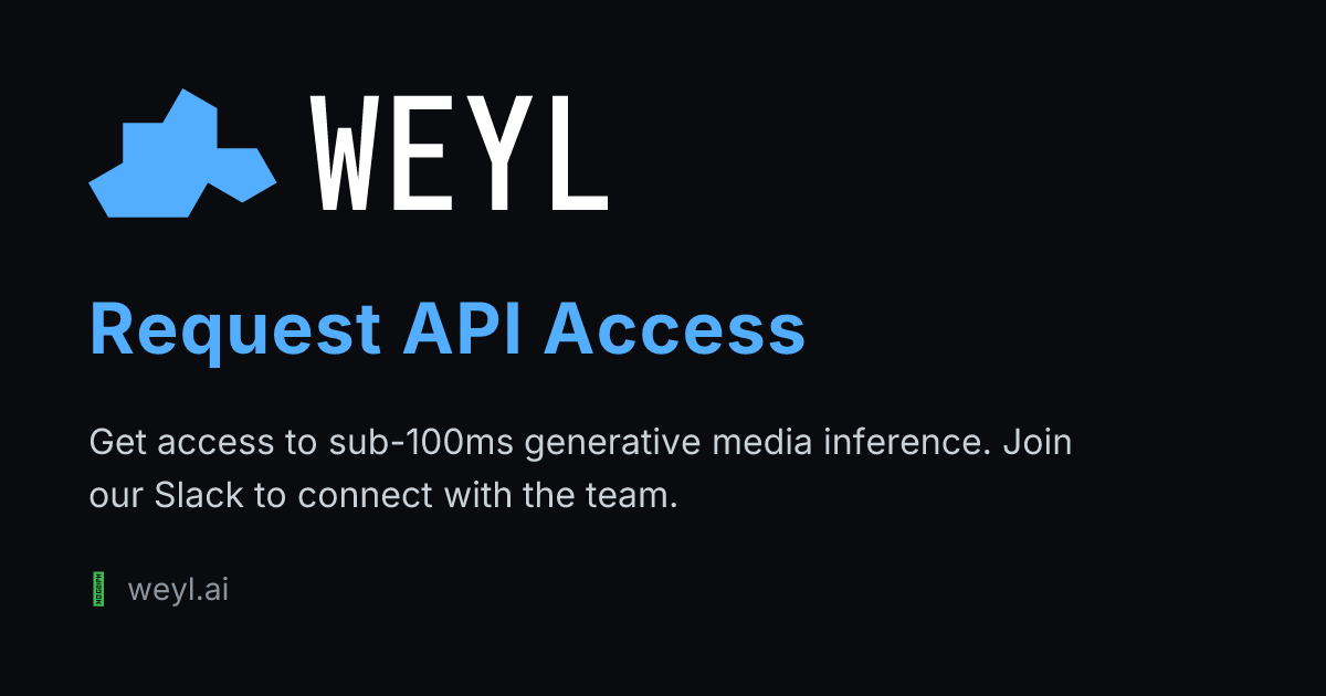 Request API Access - Weyl | Weyl